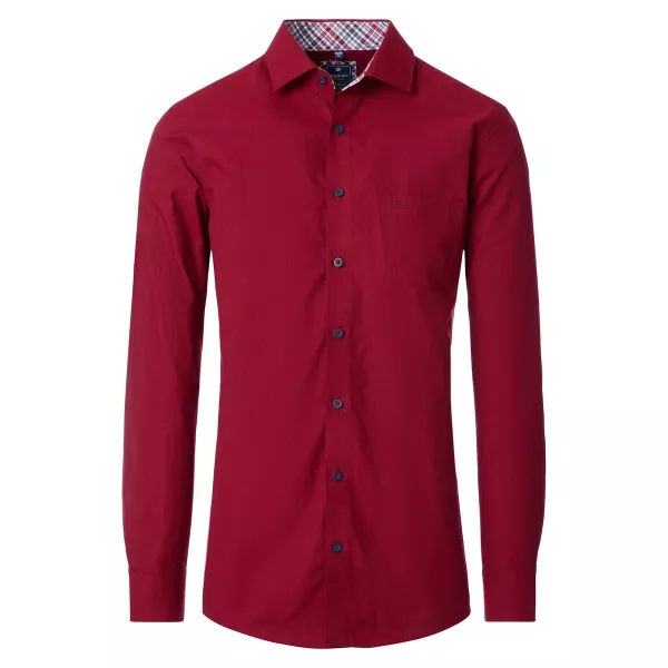 Chemise twill confort Rouge Cactus à détails carreaux 2XL - XXL4YOU